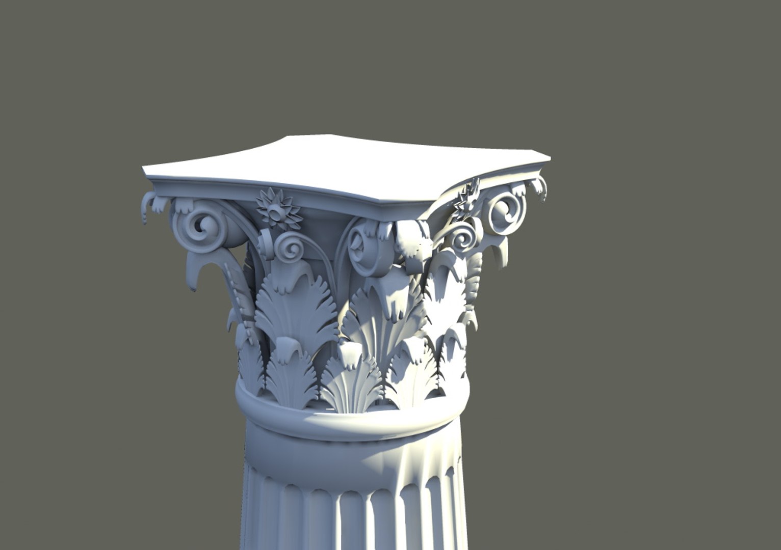 3d Corinthian Column Model
