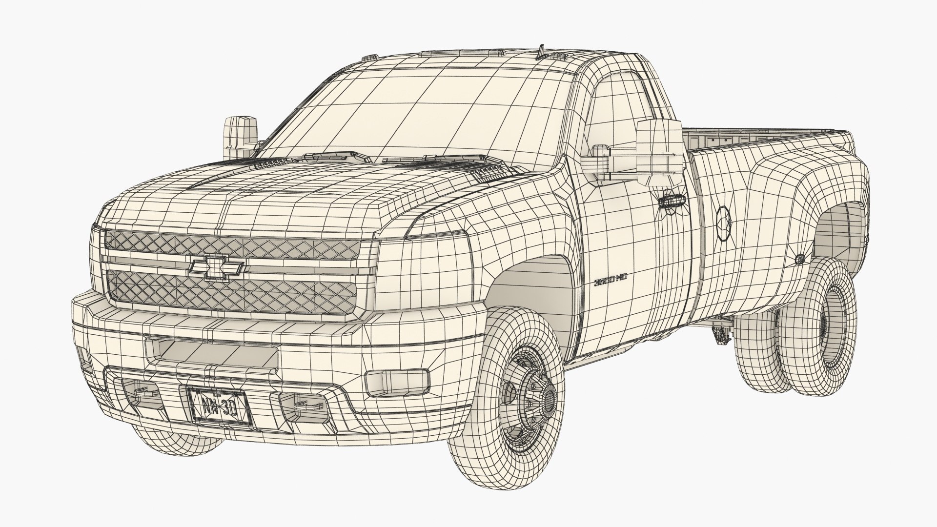 3D model dually pickup truck - TurboSquid 1619463