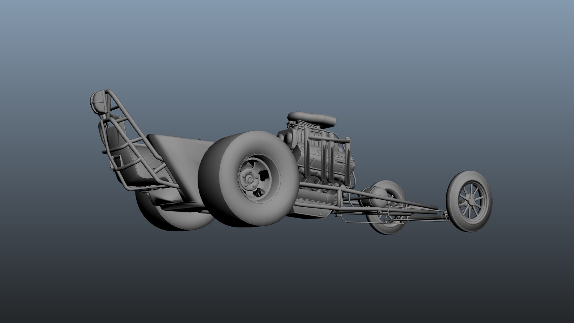 Slingshot Dragster Hemi Drag 3d Max
