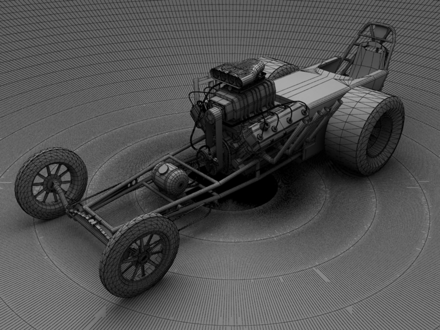 Slingshot Dragster Hemi Drag 3d Max