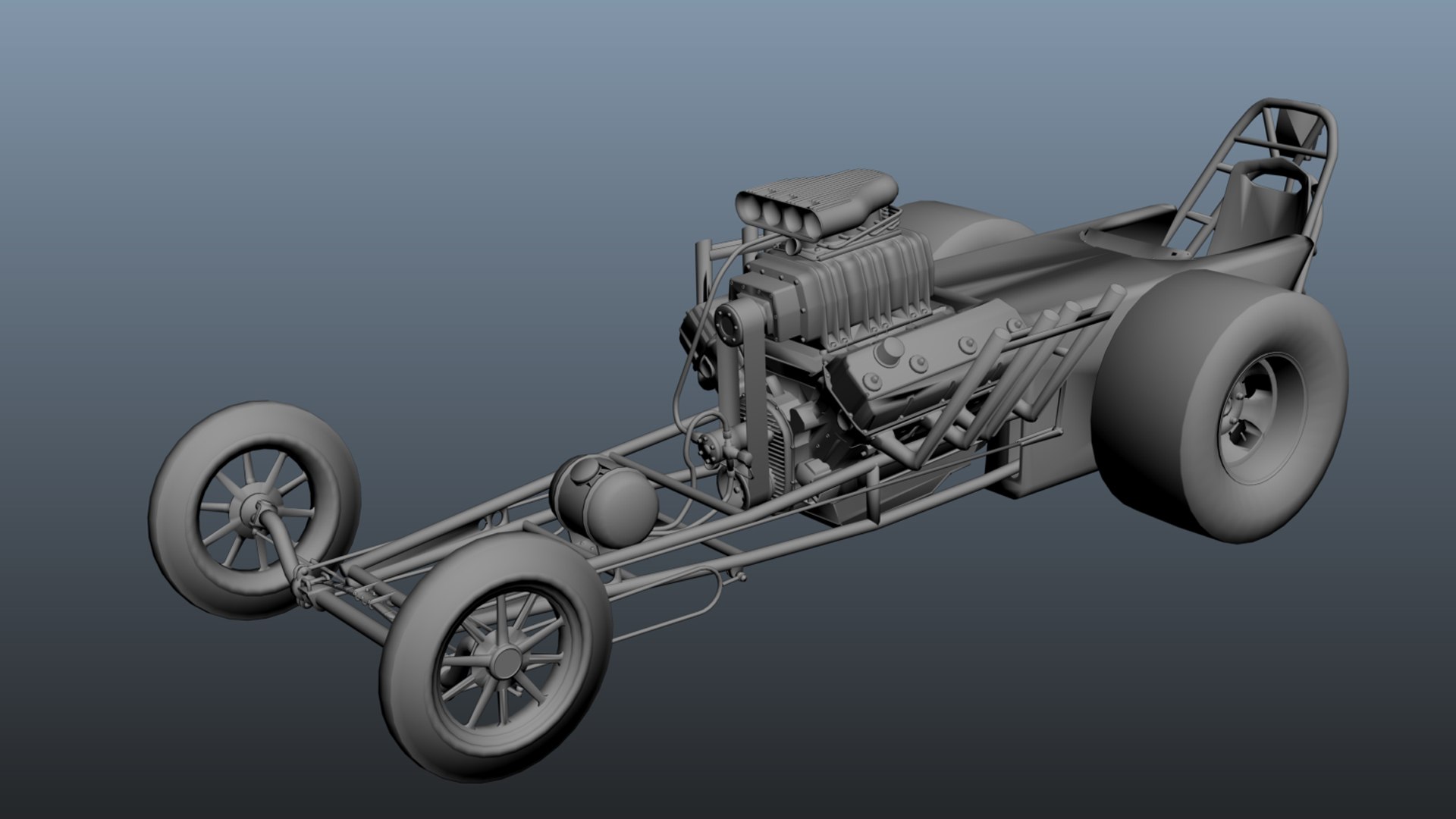 Slingshot Dragster Hemi Drag 3d Max