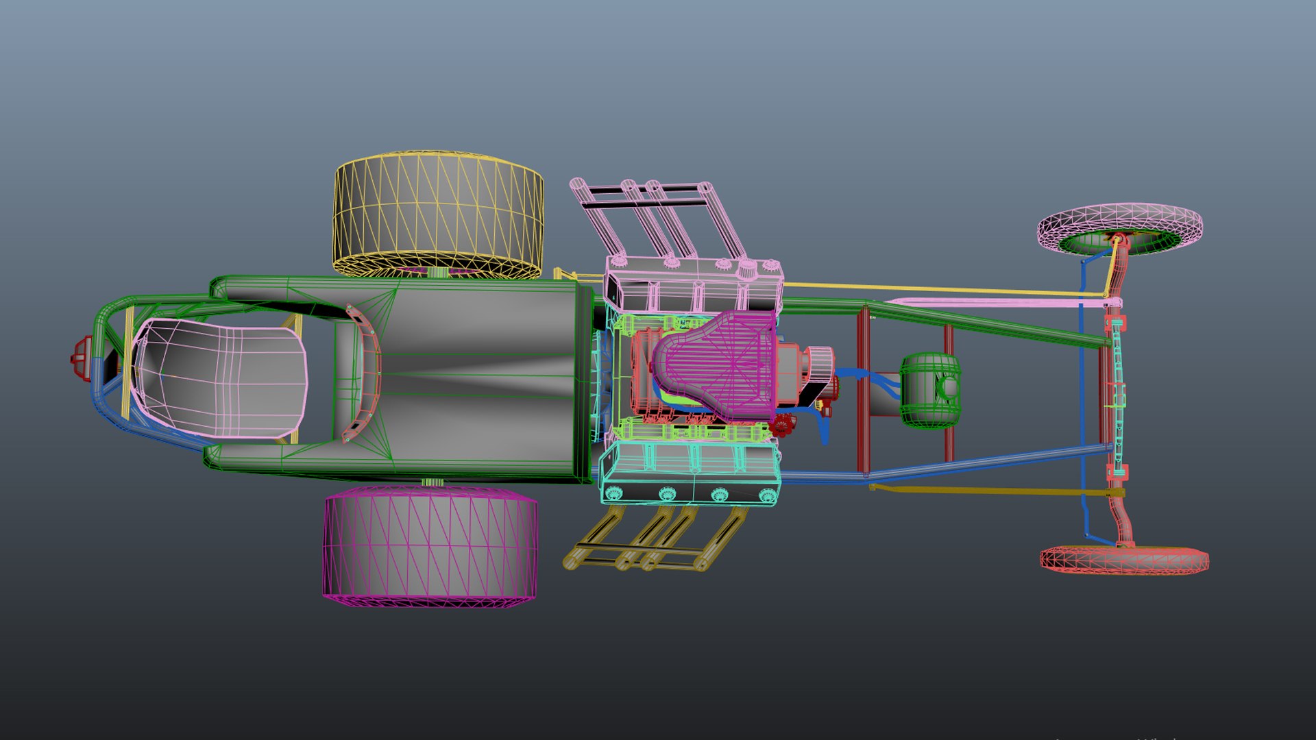Slingshot Dragster Hemi Drag 3d Max