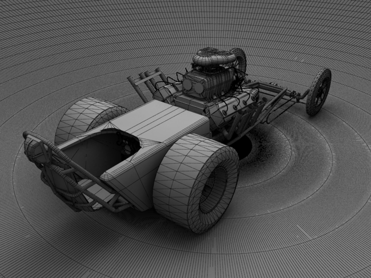 Slingshot Dragster Hemi Drag 3d Max