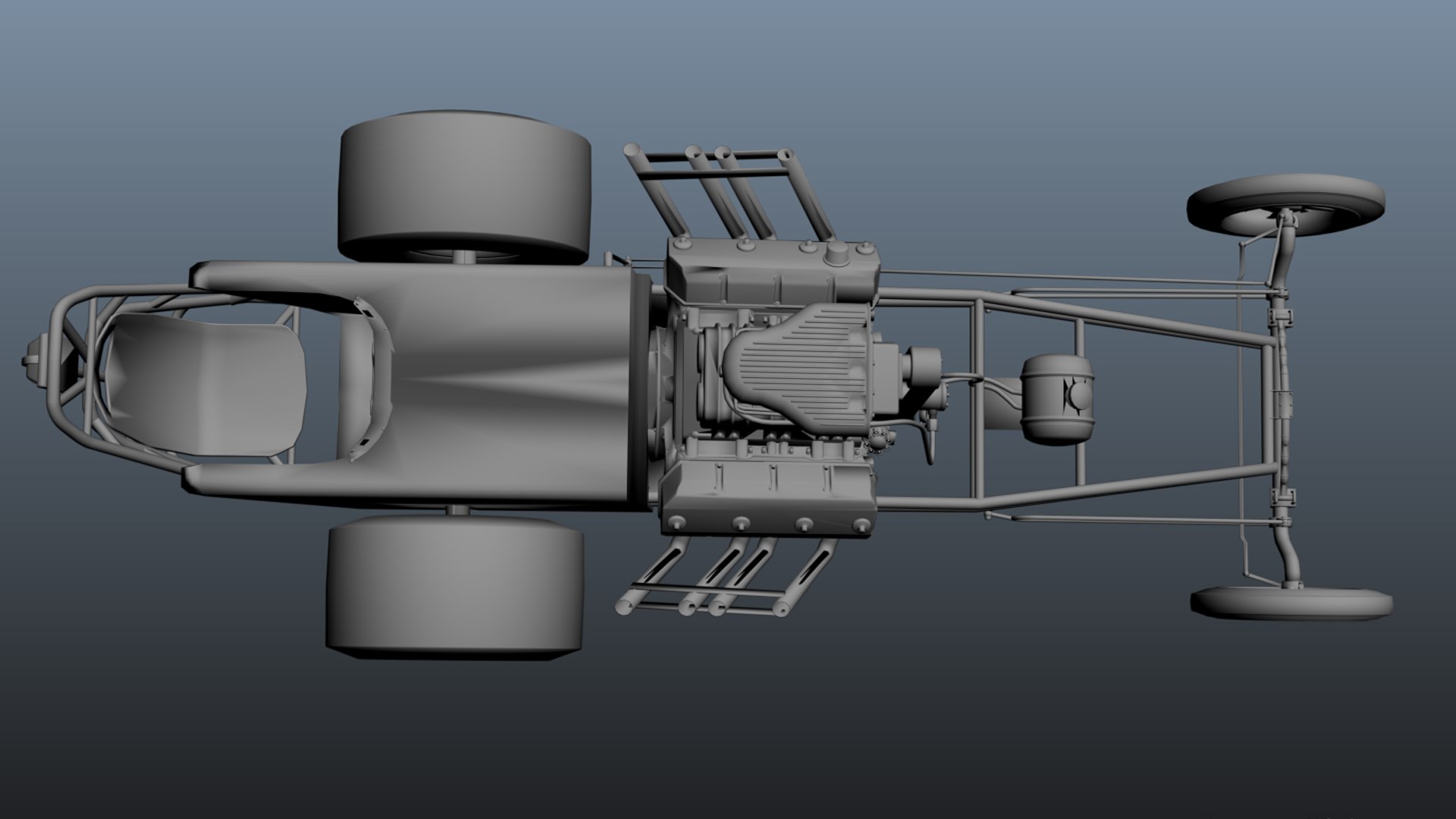 Slingshot Dragster Hemi Drag 3d Max