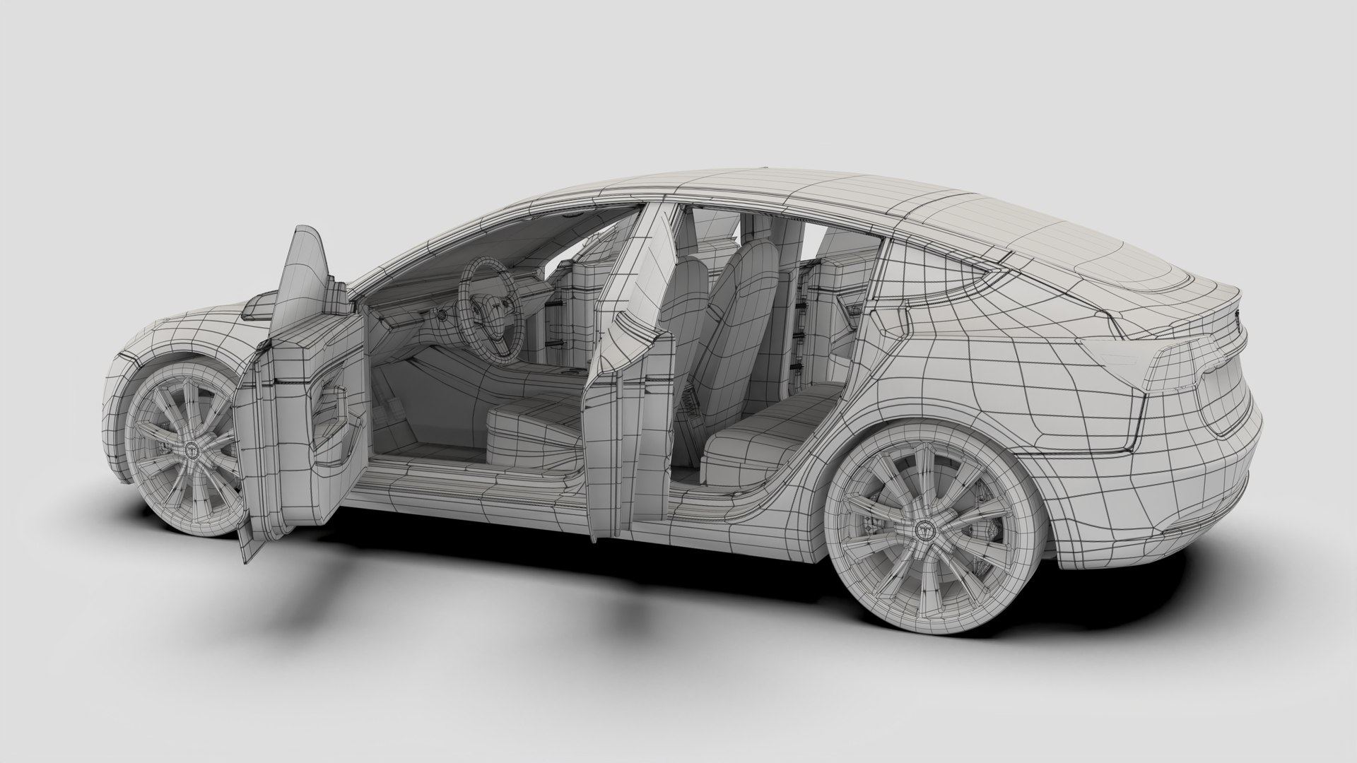Tesla Model 3 3D Model - TurboSquid 2057090