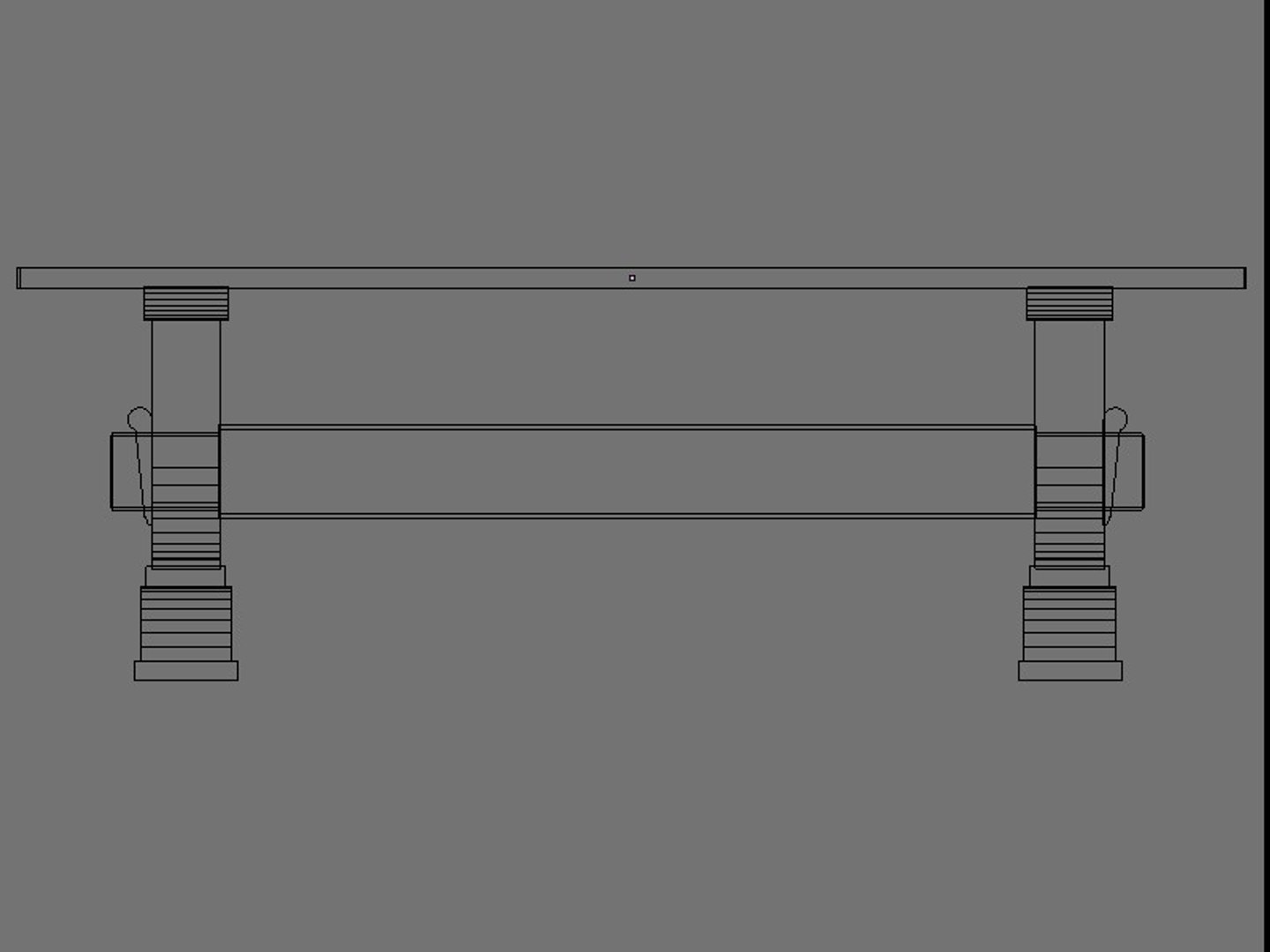 3d trestle table model