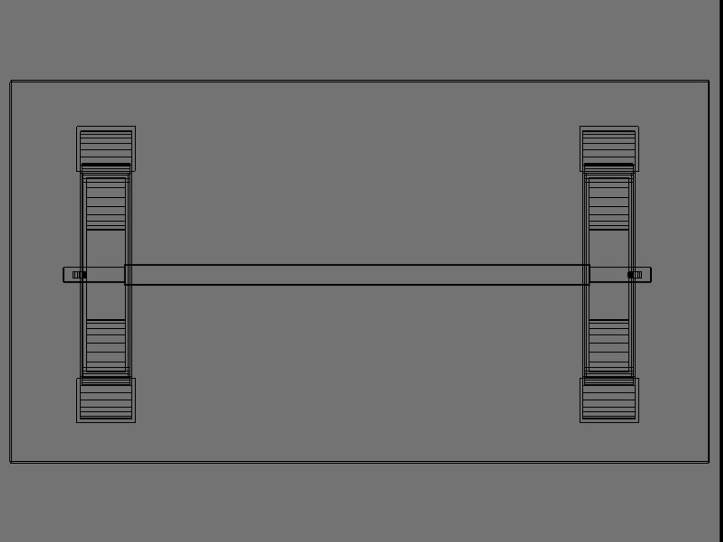 3d trestle table model