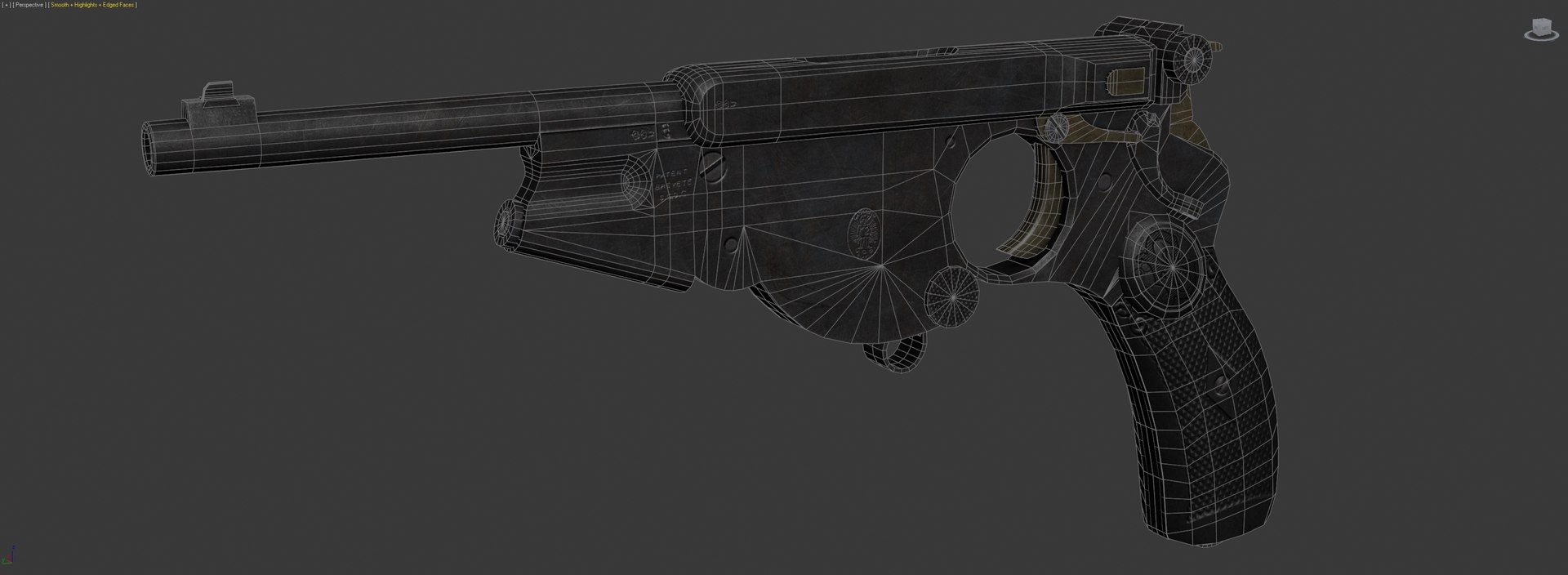 Bergmann 1896 pistol 3D model - TurboSquid 1402683