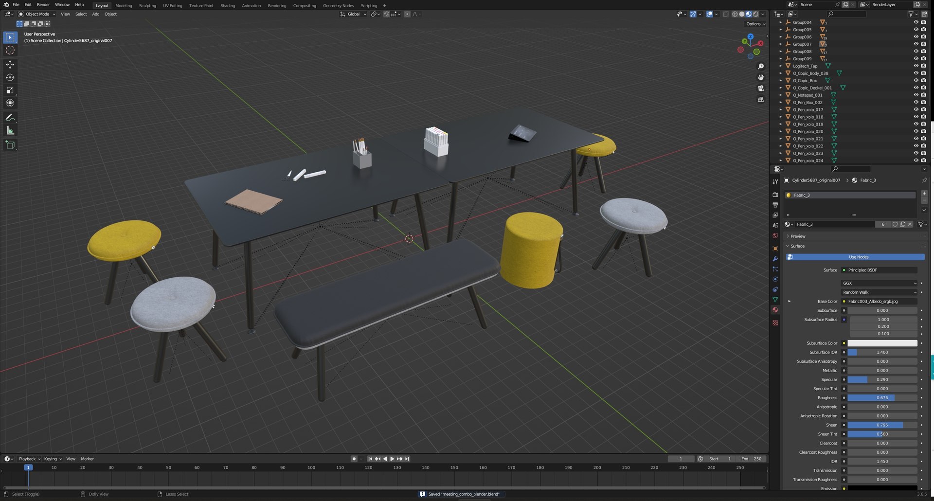 Meeting Table Set - Koenig Neurath 3D - TurboSquid 2190473