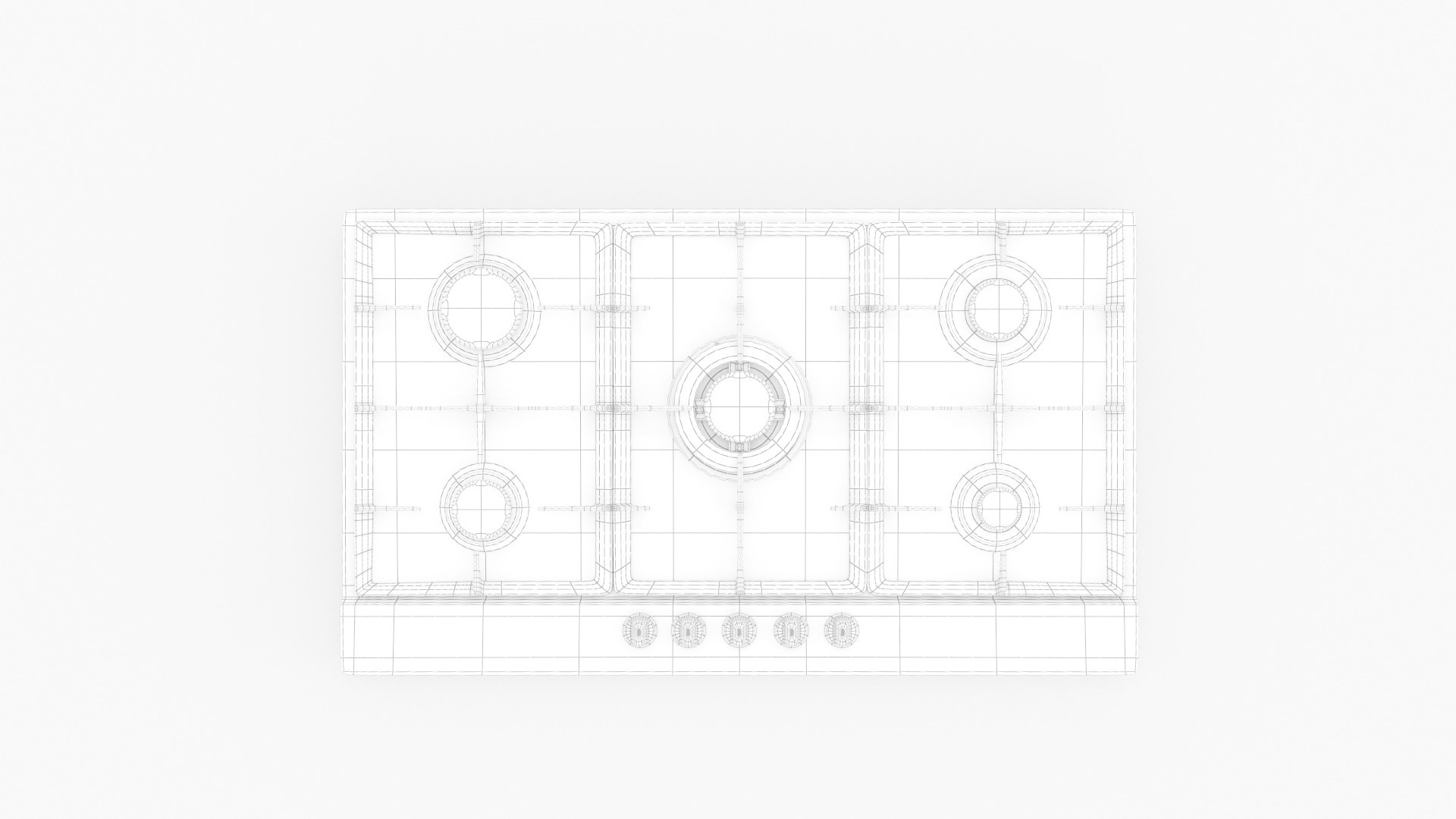 Blanco 90cm Natural Gas Cooktop BCG95X 3D Model - TurboSquid 2019616