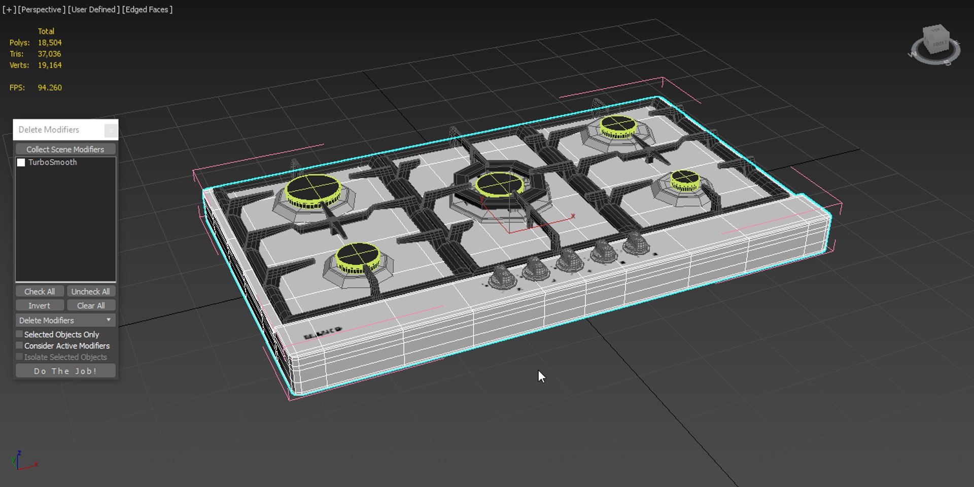 Blanco 90cm Natural Gas Cooktop BCG95X 3D Model - TurboSquid 2019616