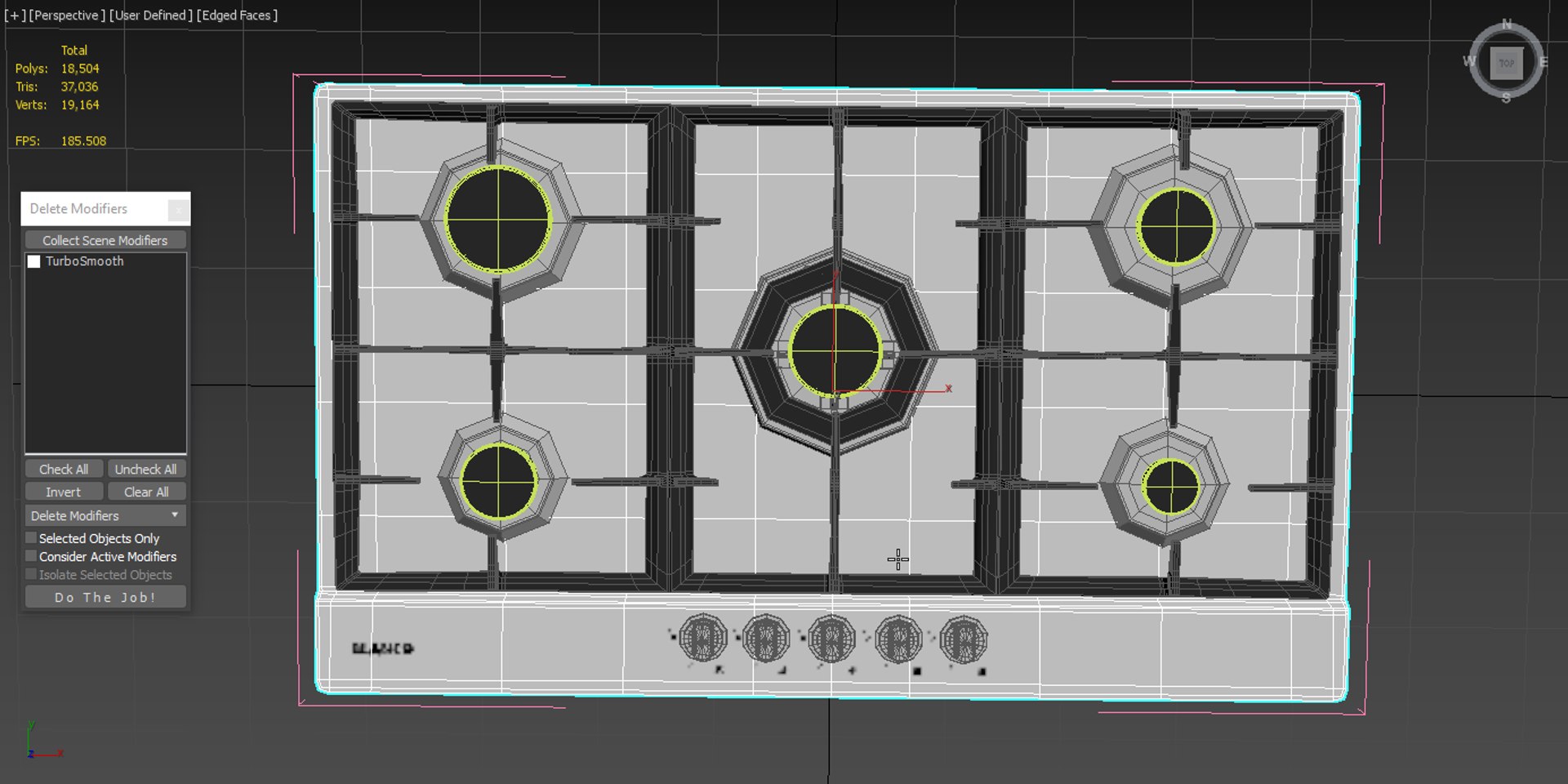 Blanco 90cm Natural Gas Cooktop BCG95X 3D Model - TurboSquid 2019616