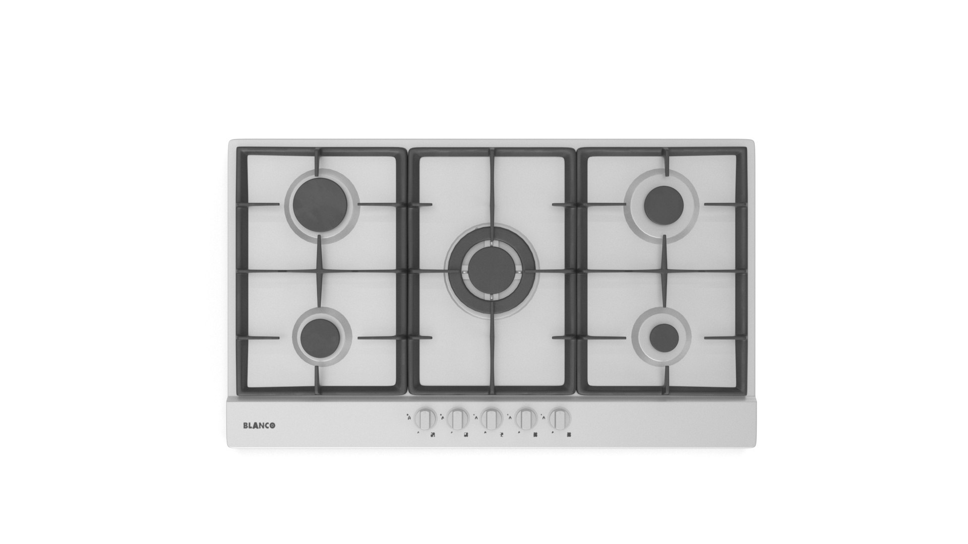 Blanco 90cm Natural Gas Cooktop BCG95X 3D Model - TurboSquid 2019616