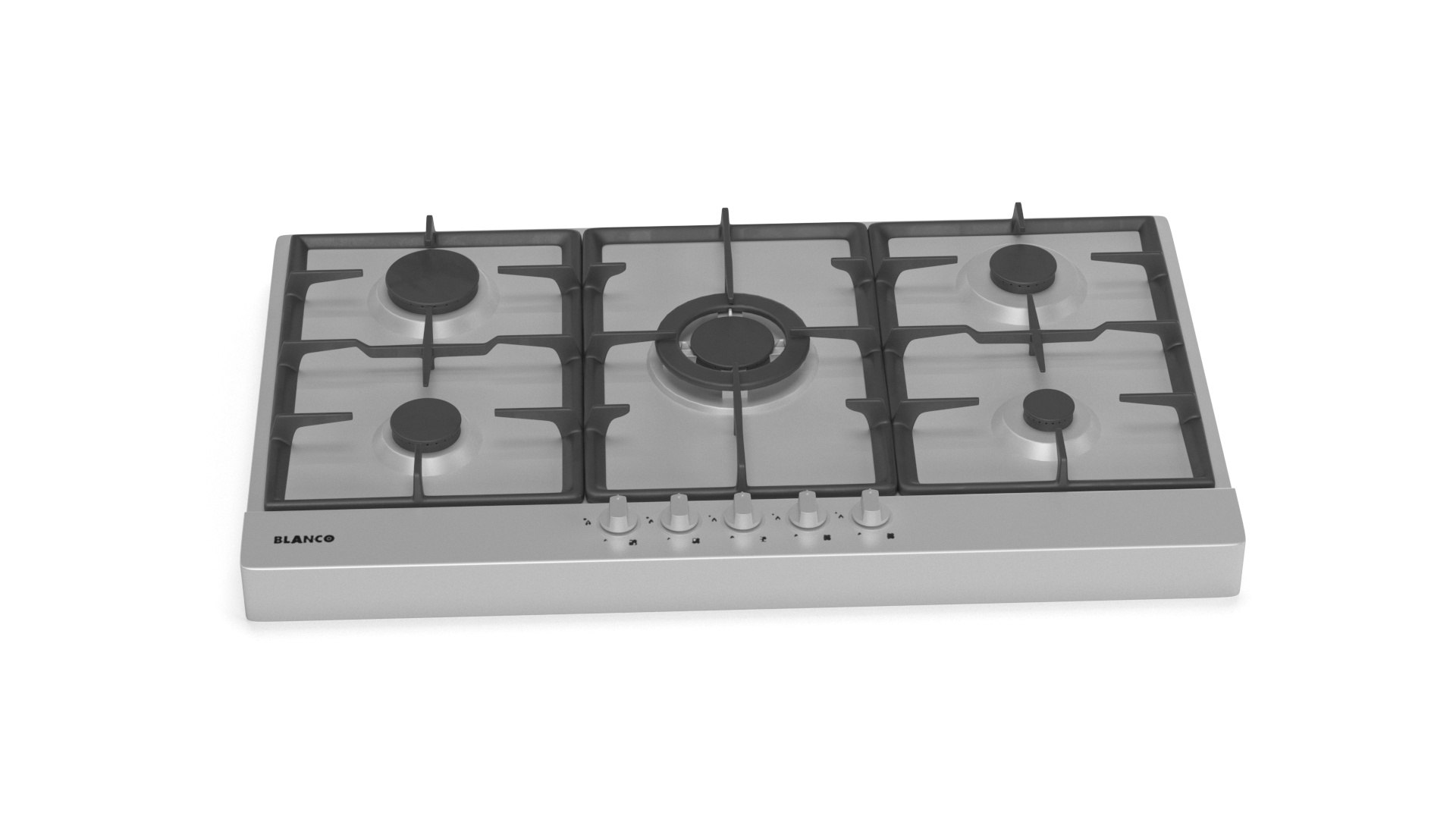 Blanco 90cm Natural Gas Cooktop BCG95X 3D Model - TurboSquid 2019616
