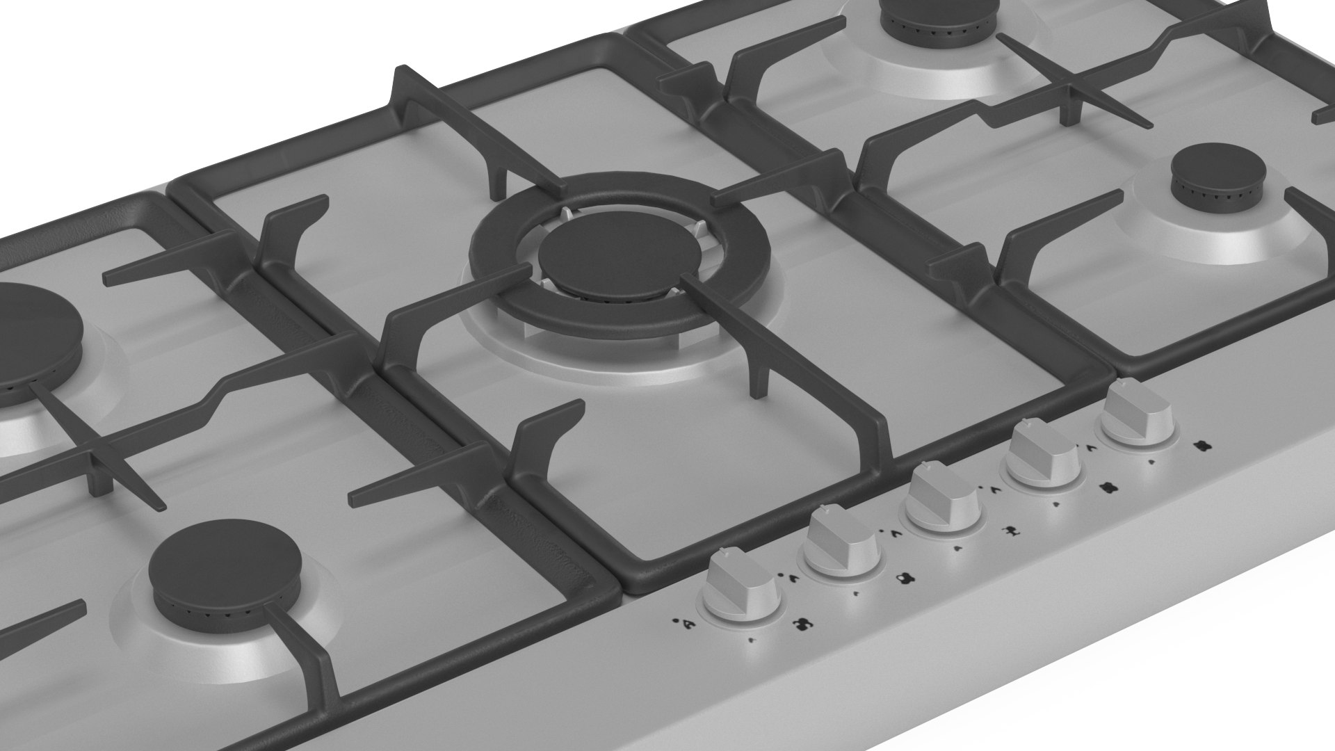 Blanco 90cm Natural Gas Cooktop BCG95X 3D Model - TurboSquid 2019616