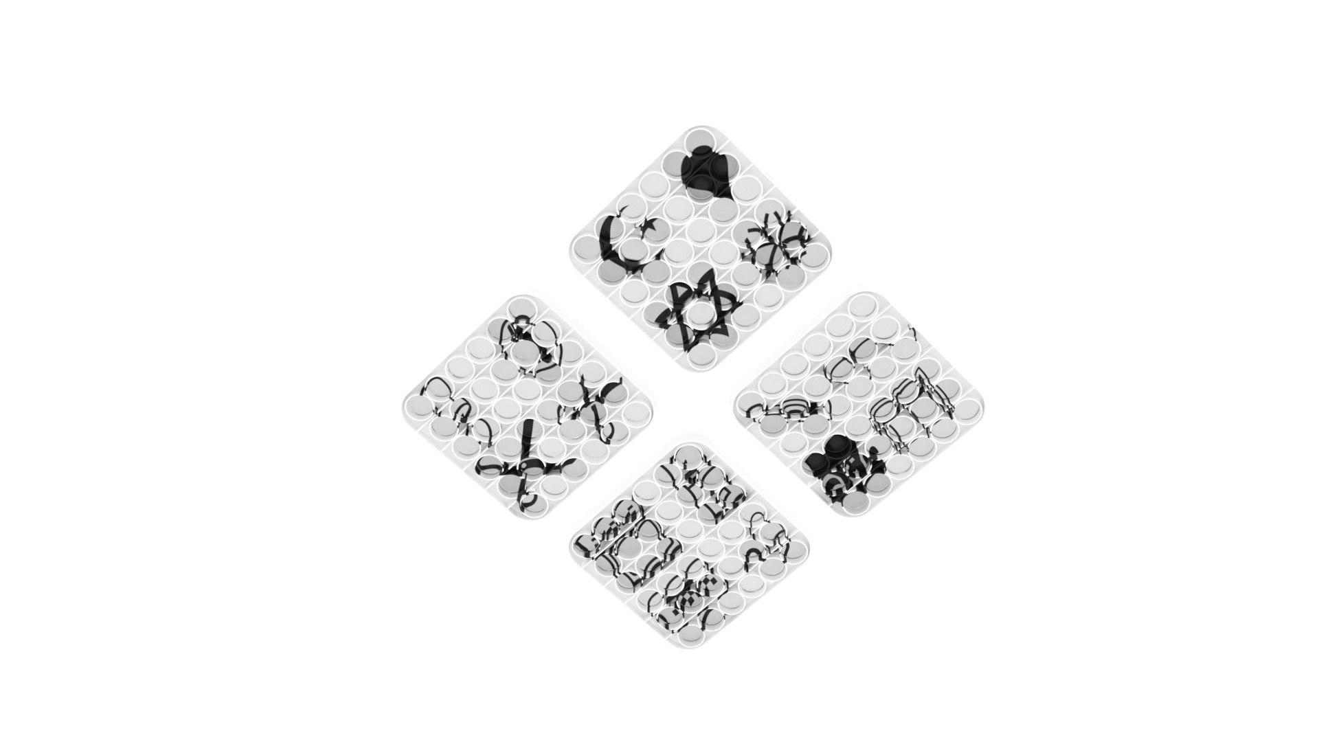 3D model Corel Wingdings Pop It Fidget Toys Set - TurboSquid 1798005