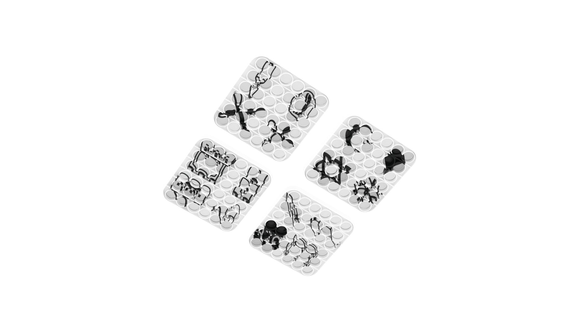 3D model Corel Wingdings Pop It Fidget Toys Set - TurboSquid 1798005