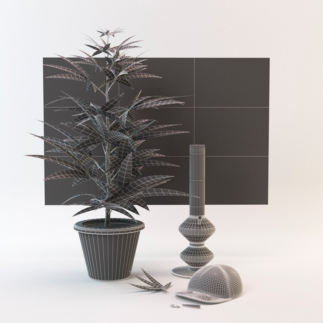 3d marijuana model
