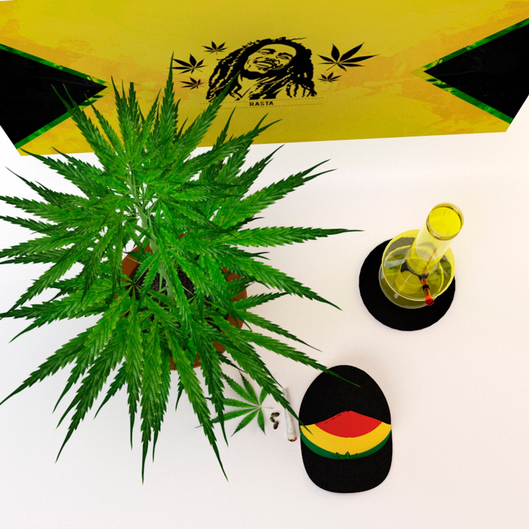 3d marijuana model