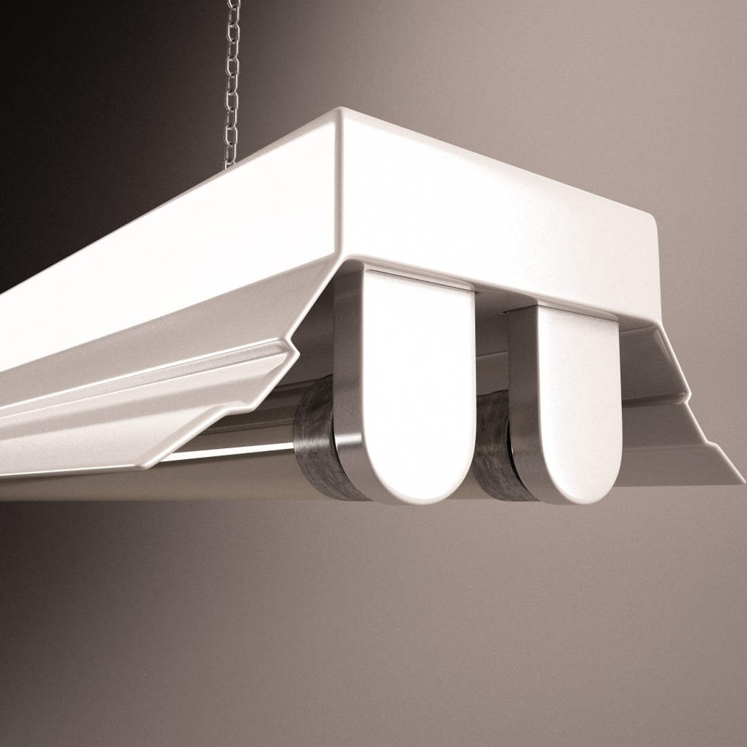 fluorescent light fixture c4d