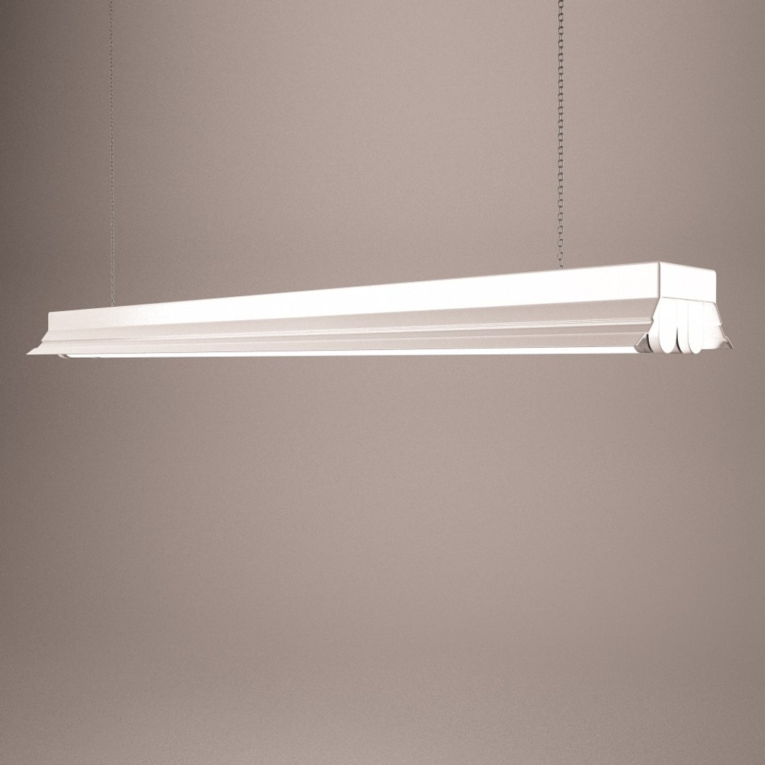 Fluorescent Light Fixture C4d