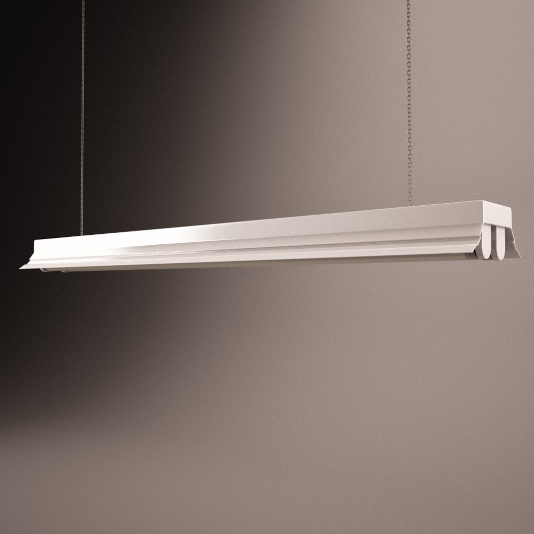 Fluorescent Light Fixture C4d