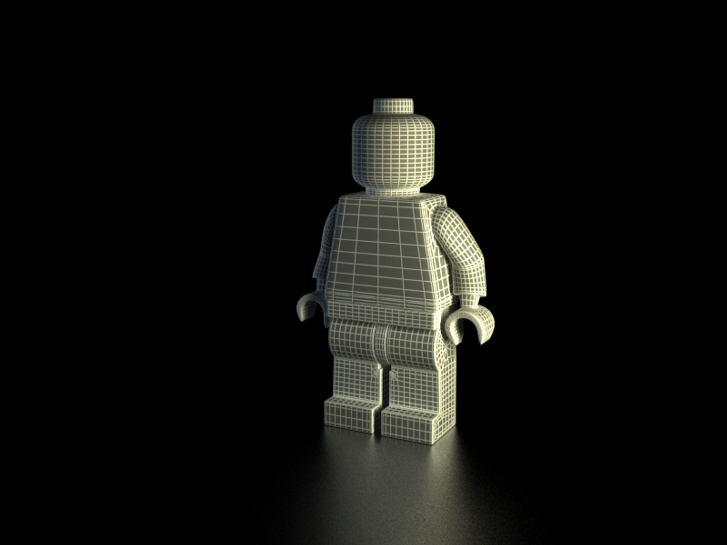 Modeled Lego Figure 3d Model