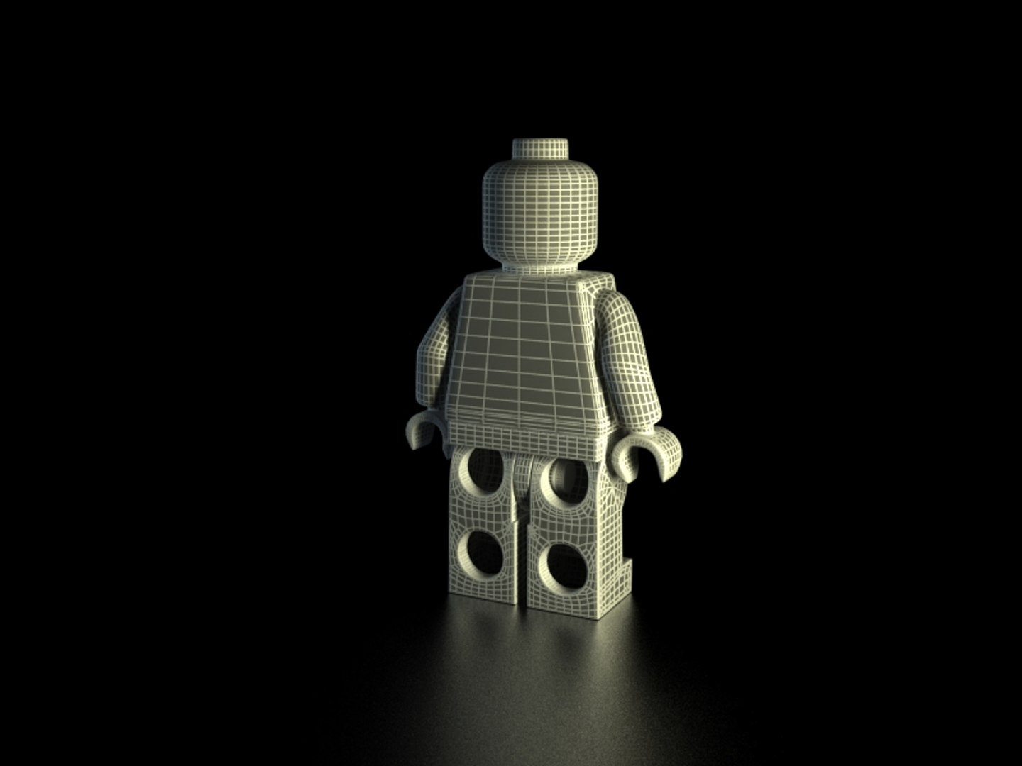 Modeled Lego Figure 3d Model