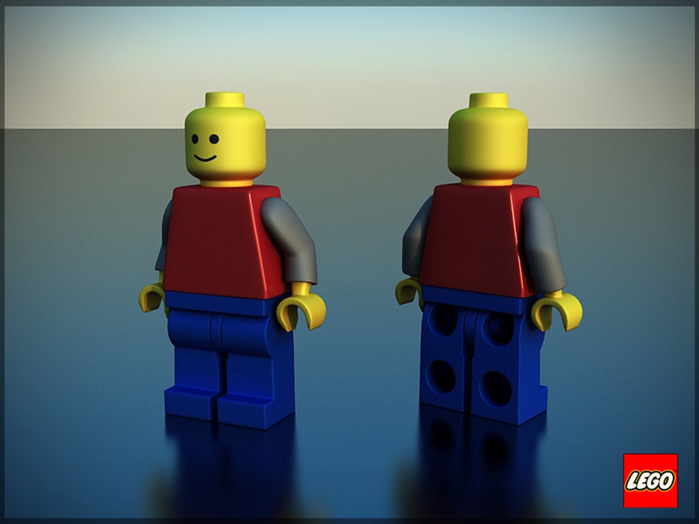 Modeled Lego Figure 3d Model