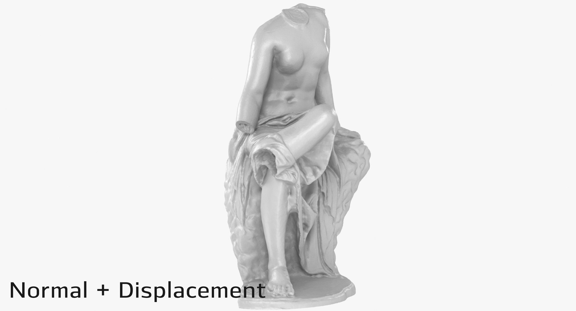Seated Nymph Statue Model - TurboSquid 1291777