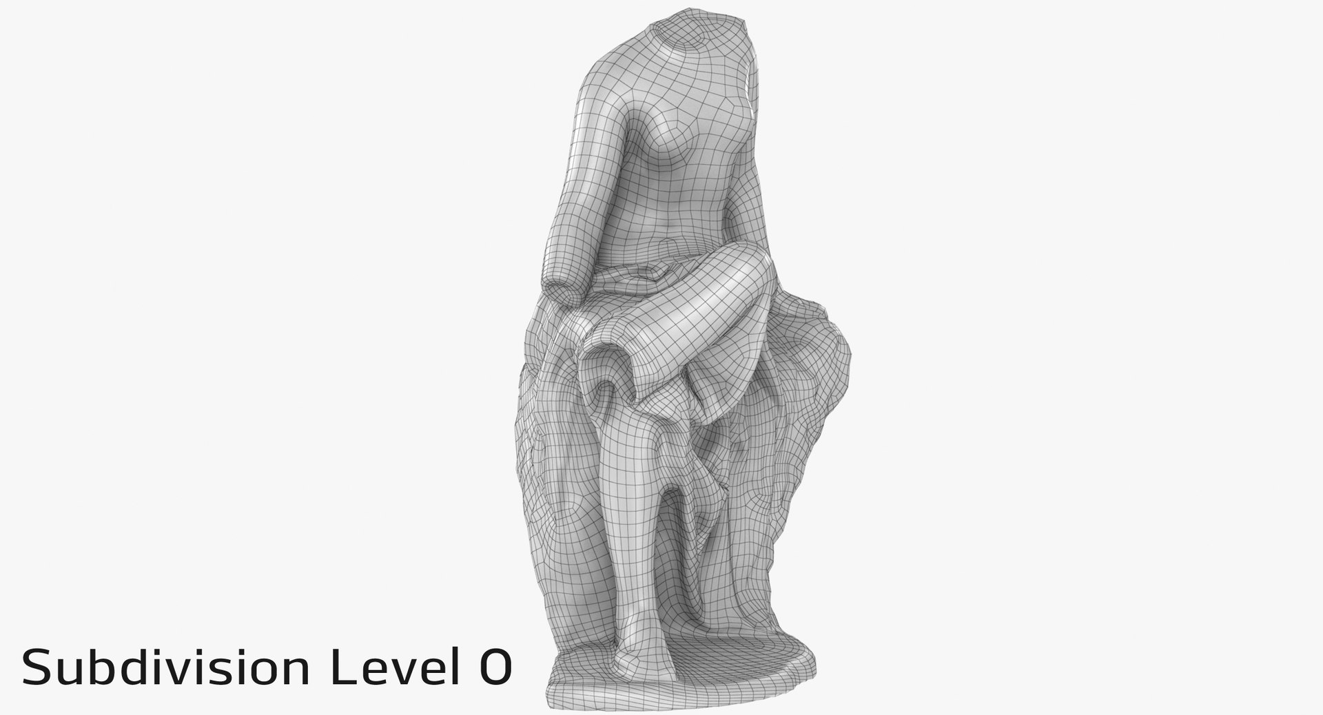 Seated Nymph Statue Model - TurboSquid 1291777