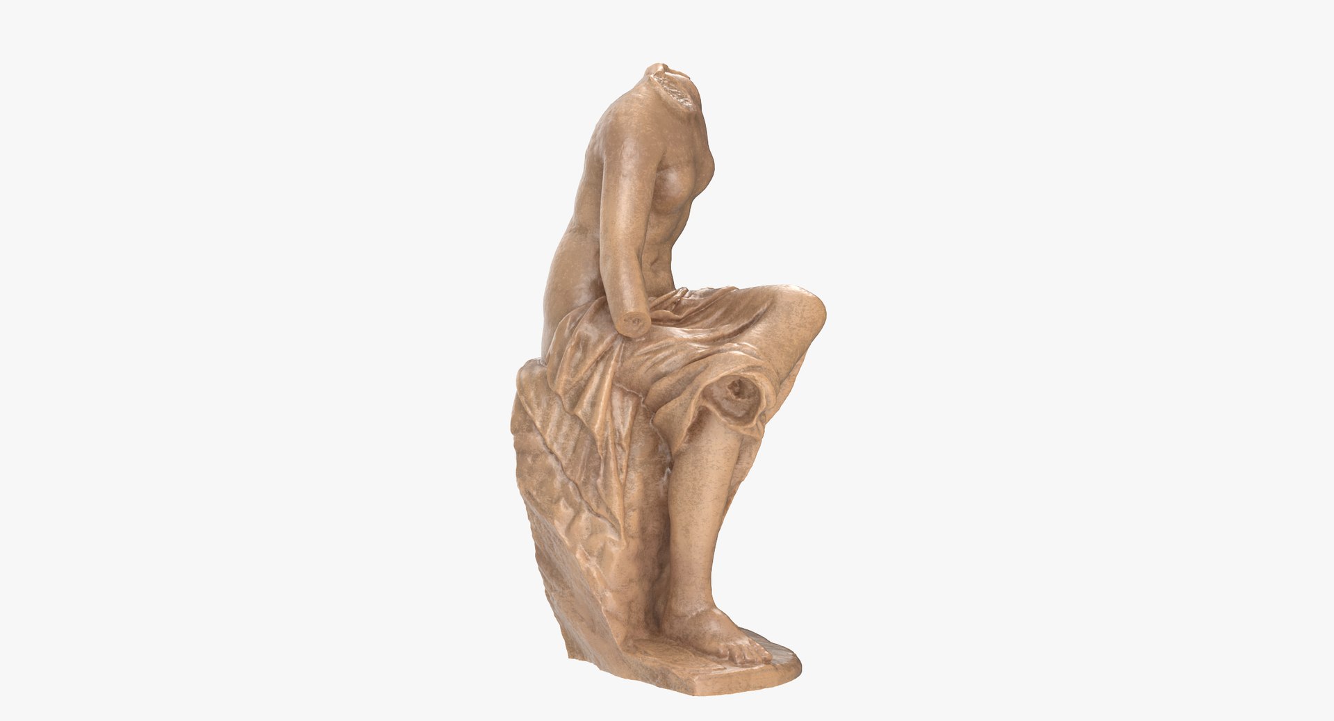 Seated Nymph Statue Model - TurboSquid 1291777