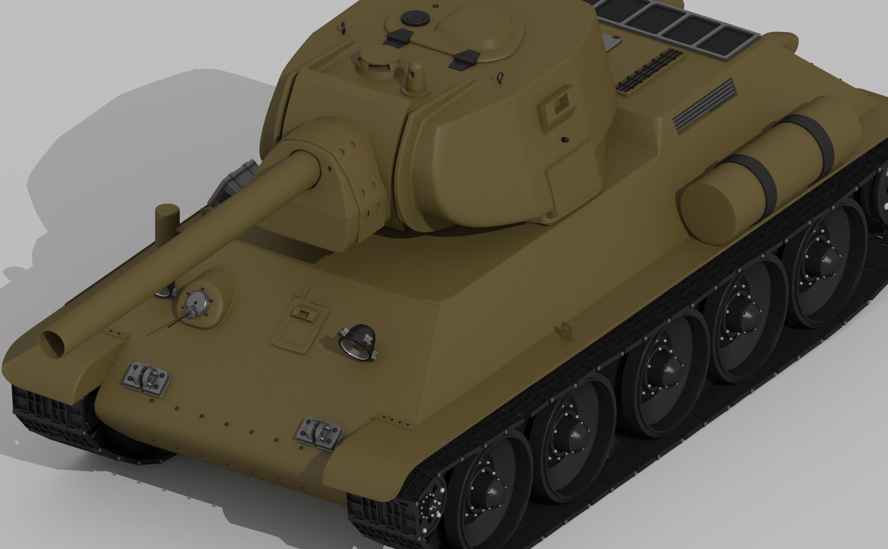 T34-57 Tank 3d Model