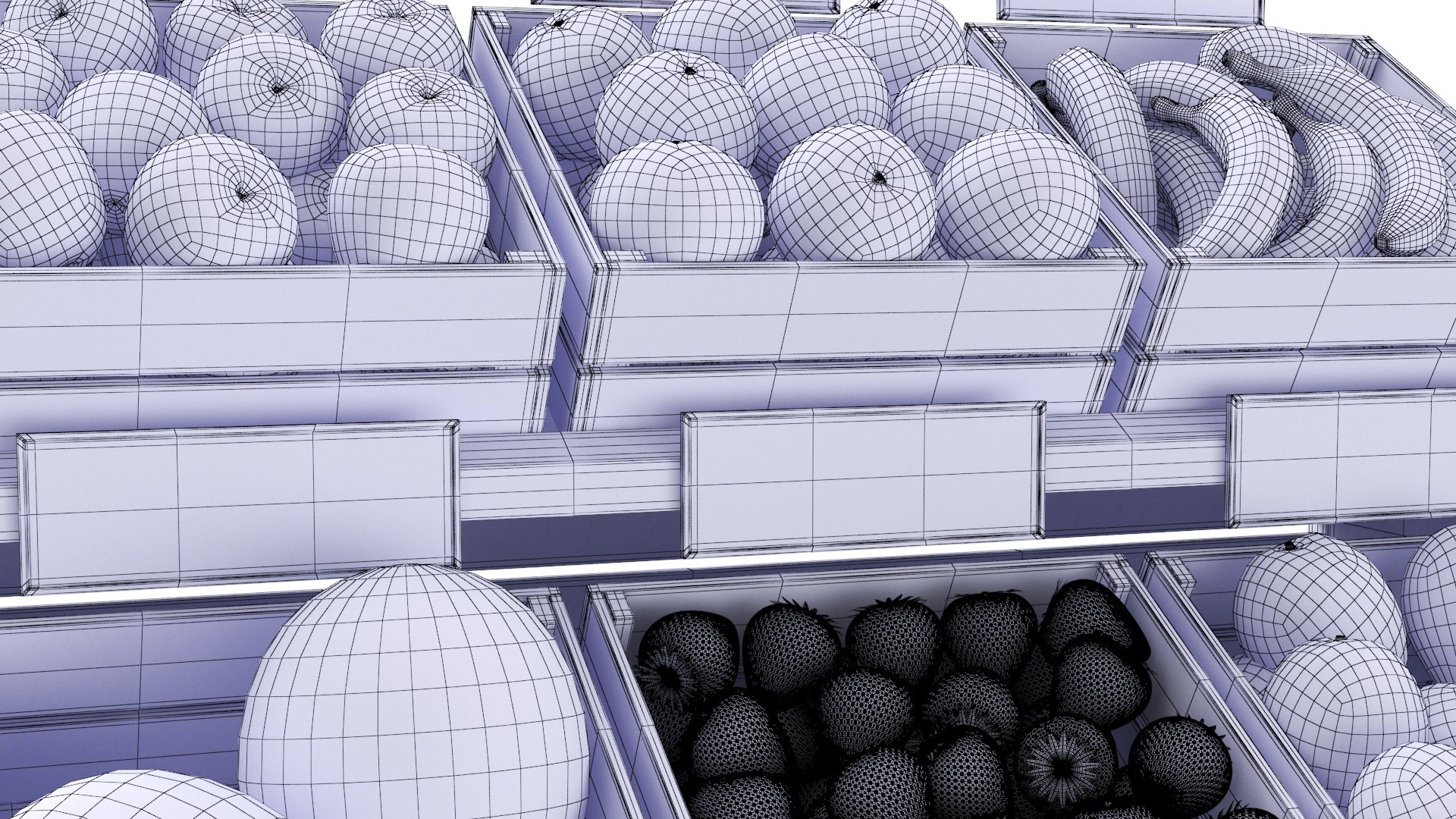 Supermarket Fruit Display 3D - TurboSquid 2409643