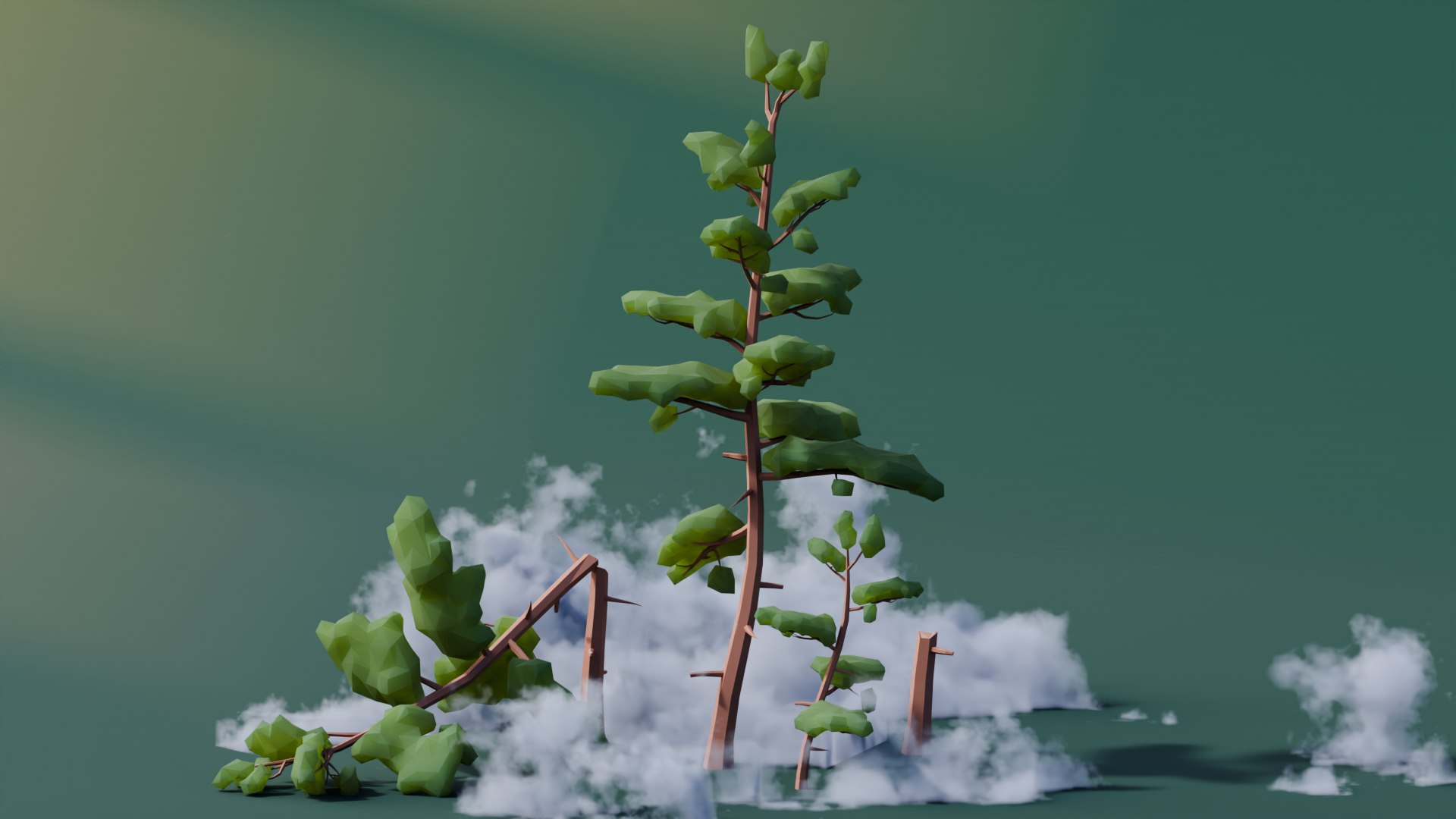 Low Poly Mountain Trees 3D Model - TurboSquid 2398688