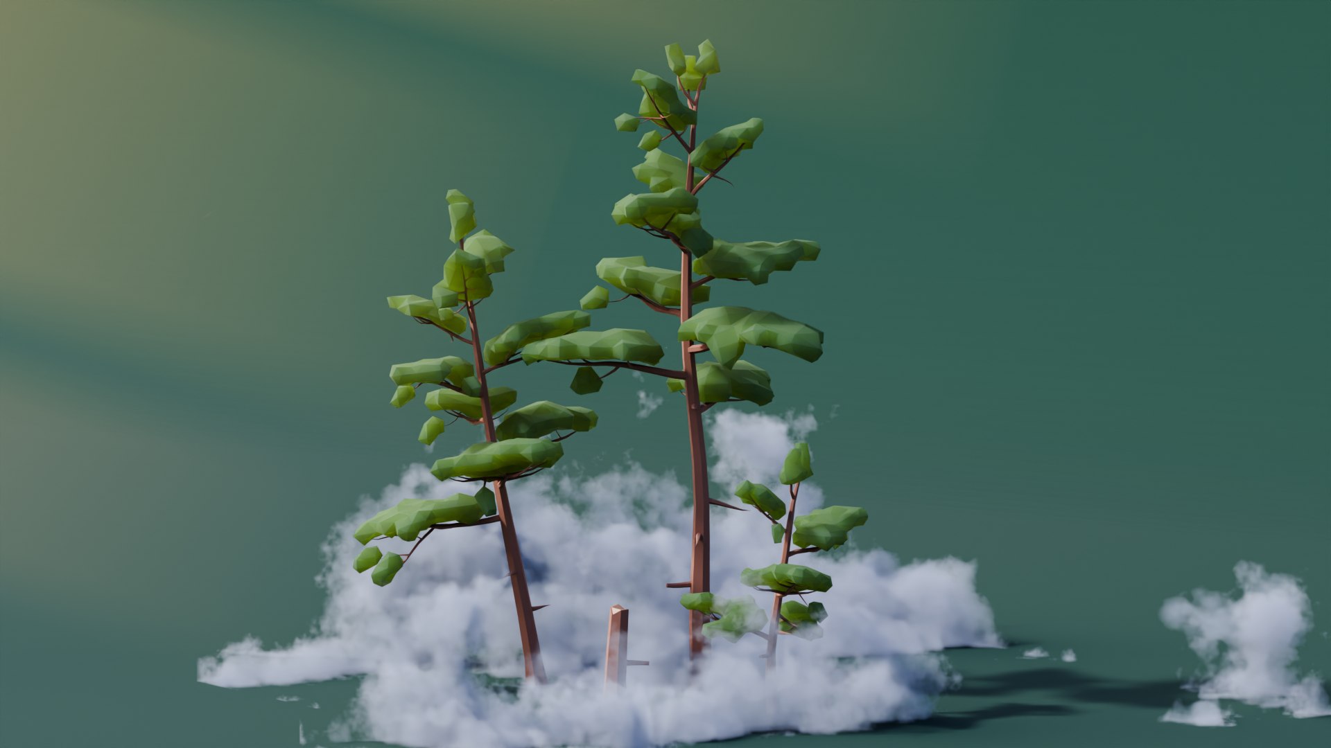 Low Poly Mountain Trees 3D Model - TurboSquid 2398688