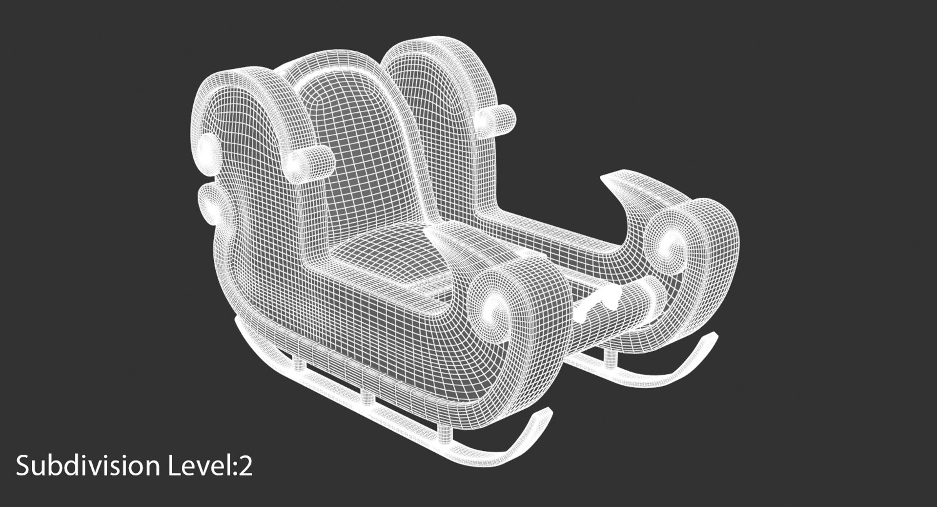 Christmas Sleigh 3D Model - TurboSquid 1344372
