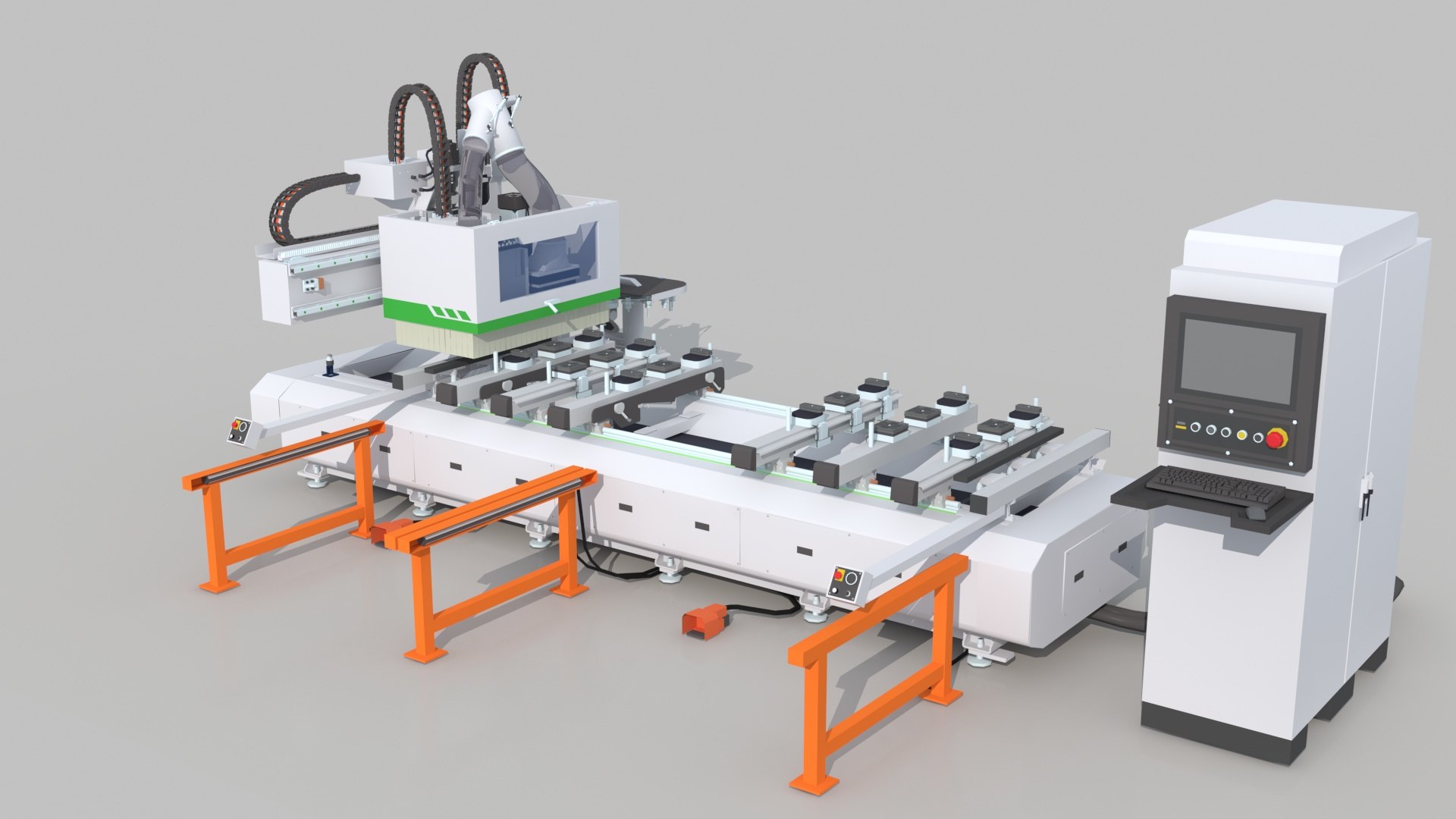 CNC Machining Center 3D Model - TurboSquid 2277590