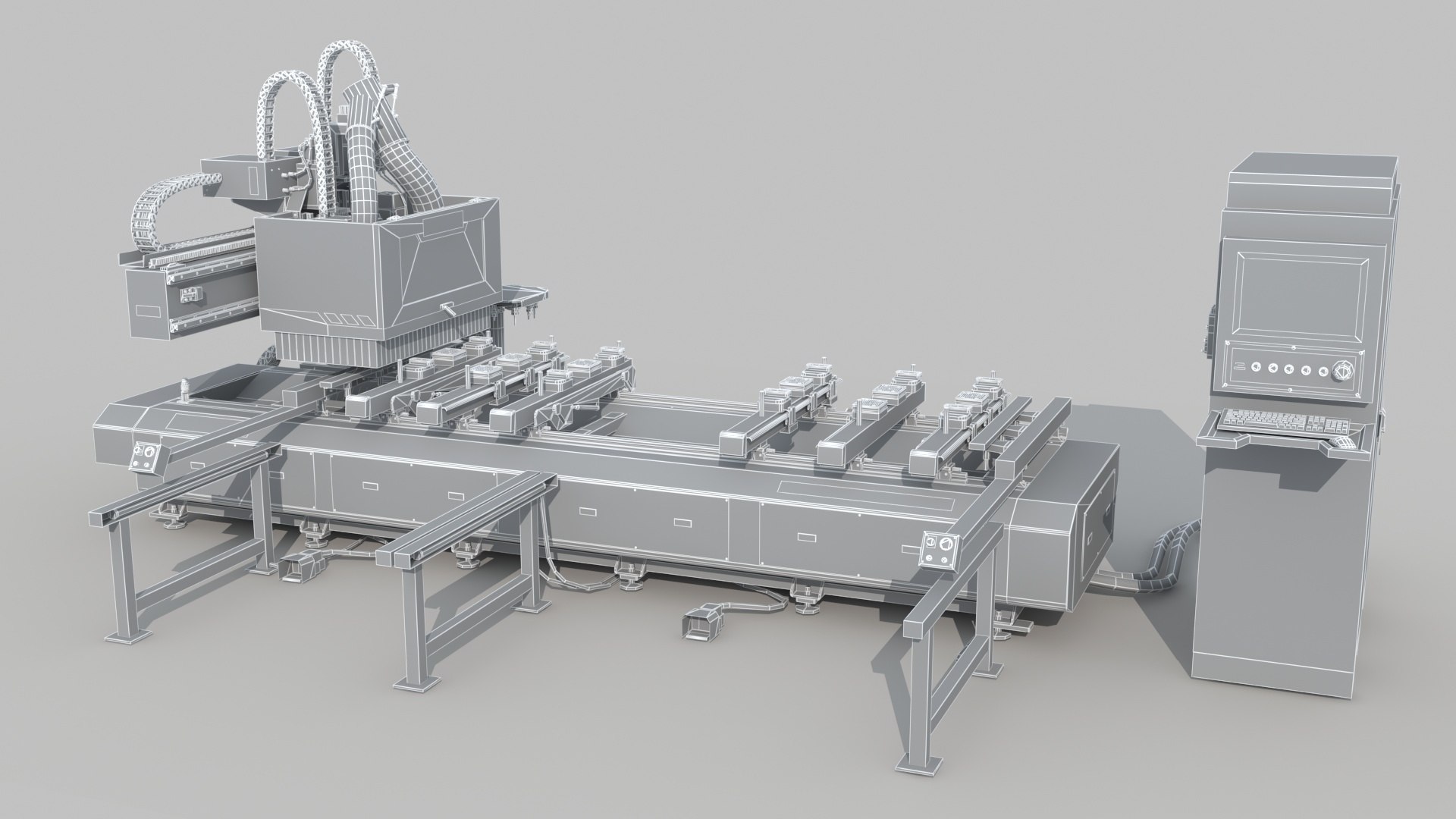 CNC Machining Center 3D Model - TurboSquid 2277590