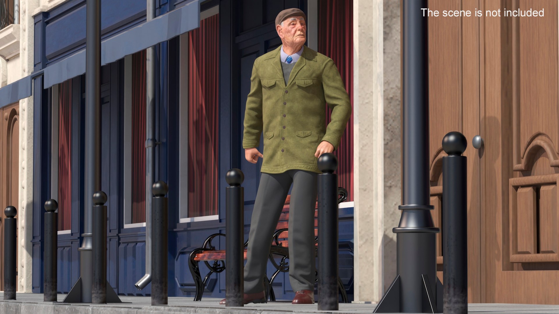 3D Model Old Man Rigged - TurboSquid 2277401