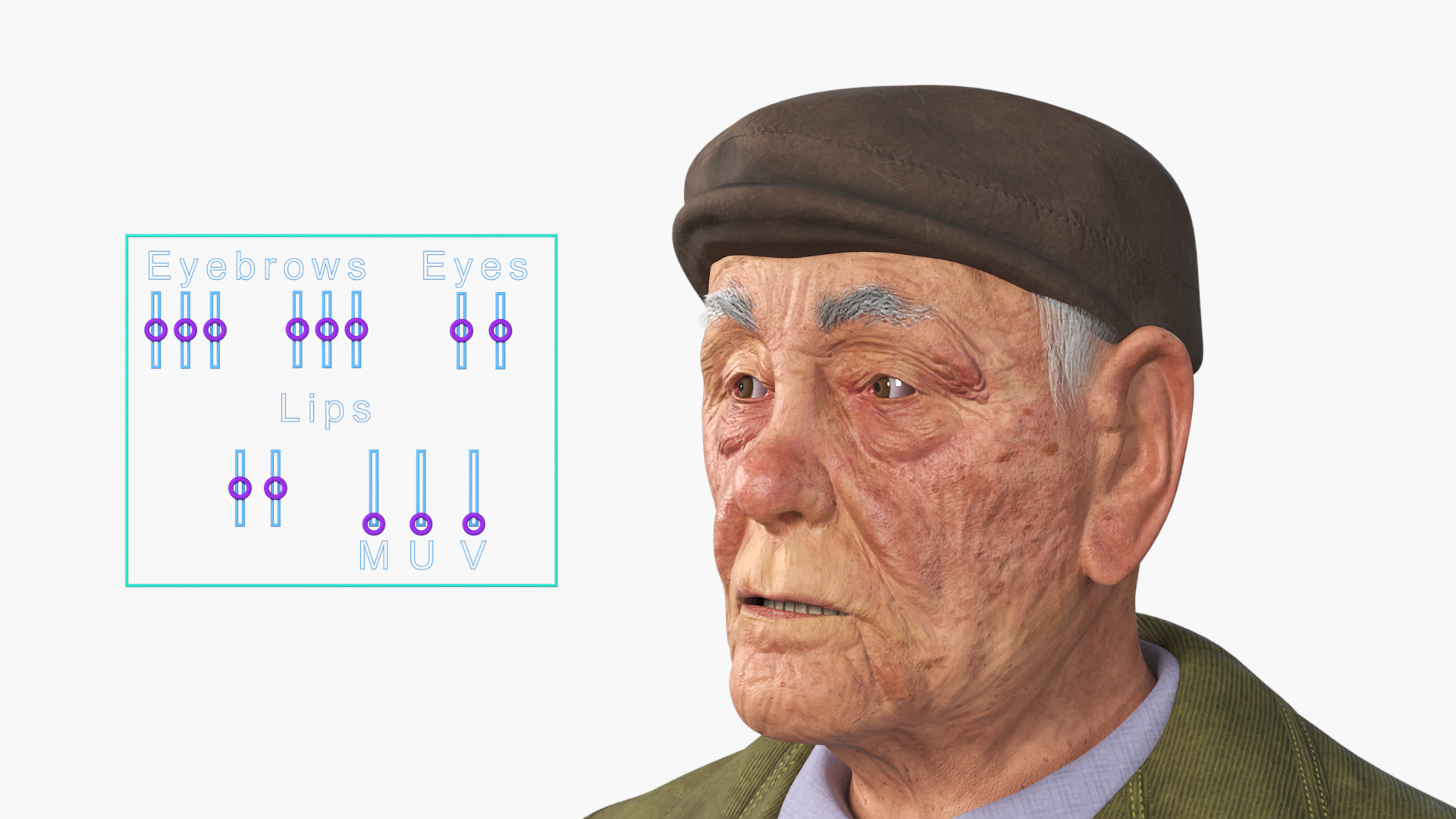3D Model Old Man Rigged - TurboSquid 2277401