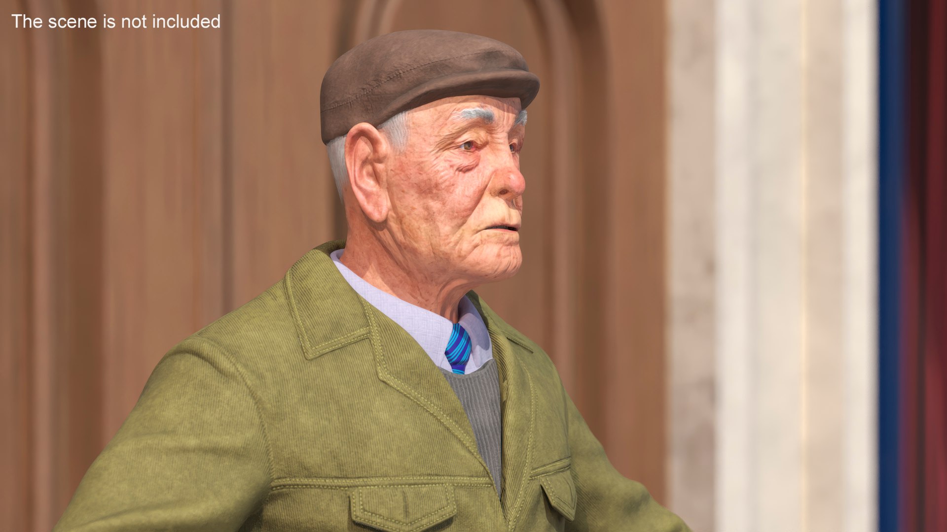 3D Model Old Man Rigged - TurboSquid 2277401