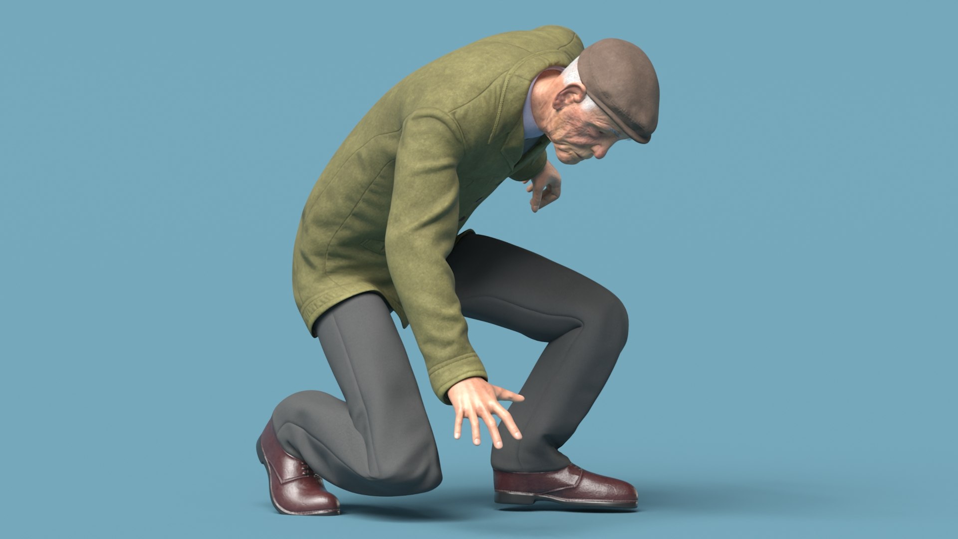 3D Model Old Man Rigged - TurboSquid 2277401