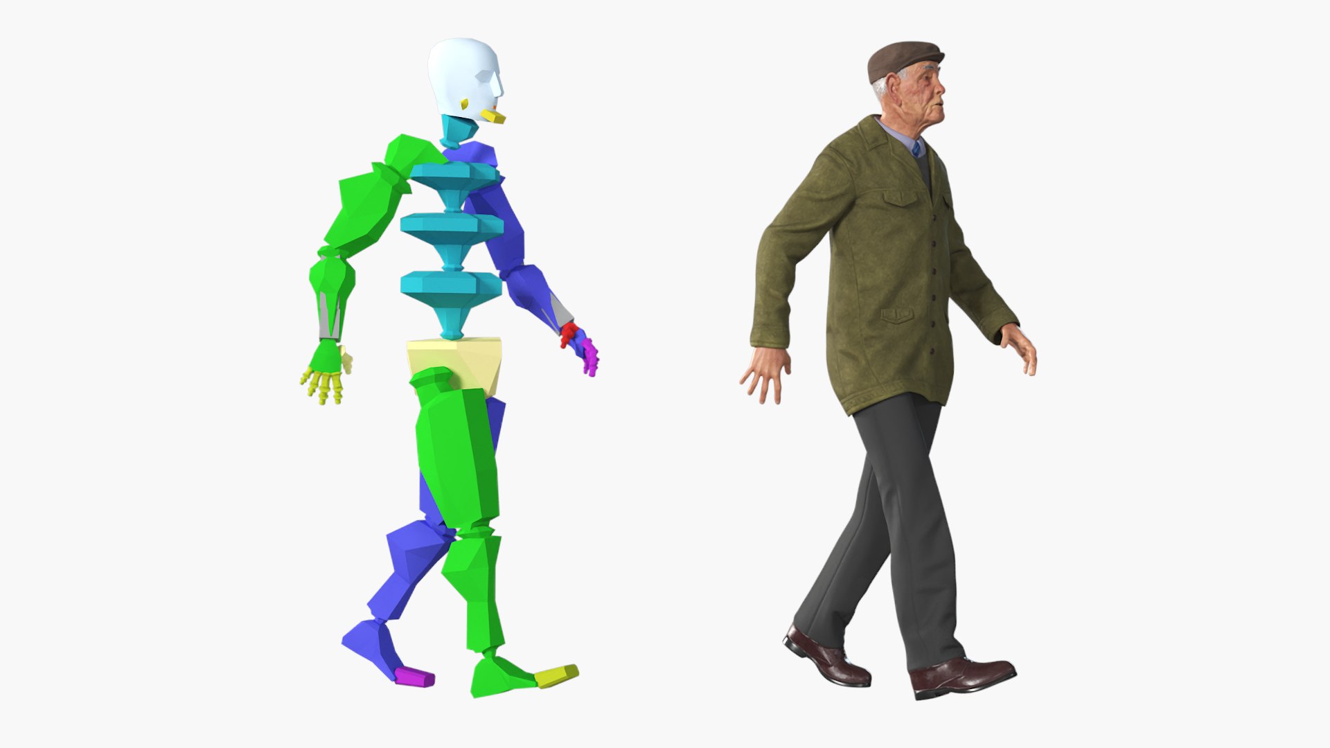 3D Model Old Man Rigged - TurboSquid 2277401