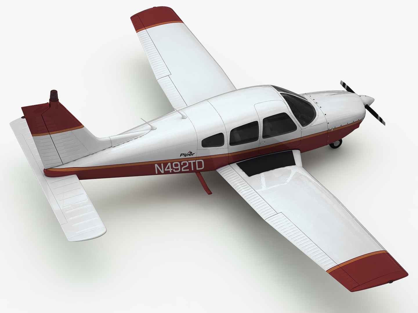 Piper Arrow Airplane 3d Max