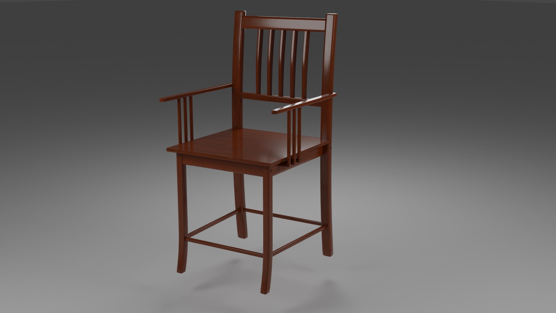 3D Wooden Reading Chair - TurboSquid 1908253