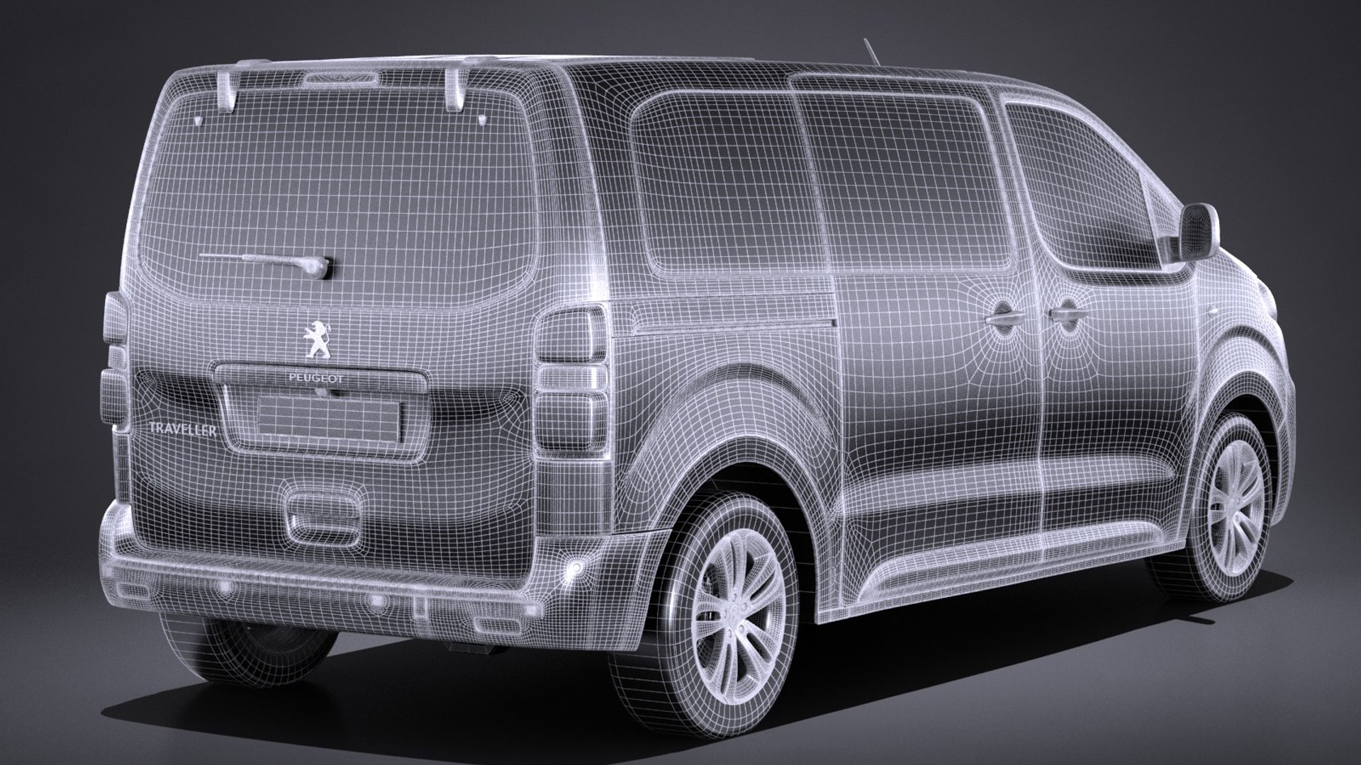 3d Model Peugeot Traveller 2017