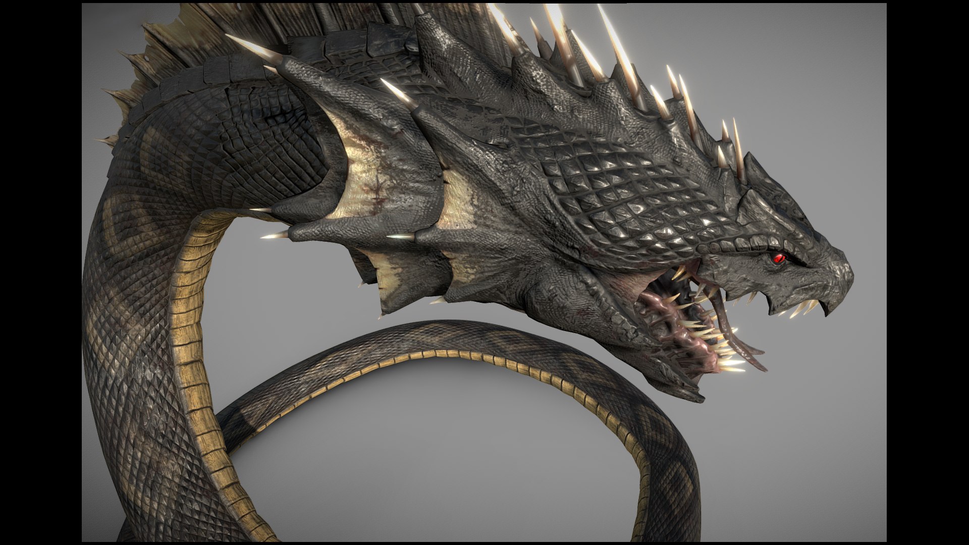 3D Model Snake Dragon - TurboSquid 2124200