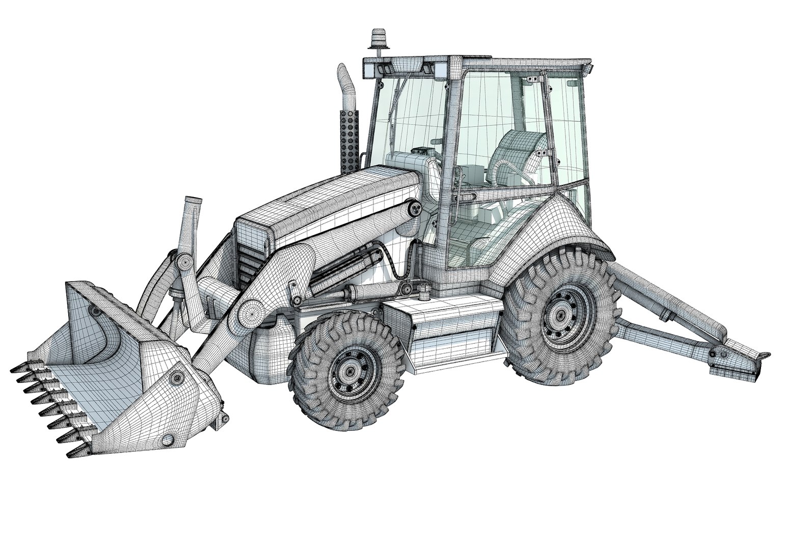3D backhoe loader - TurboSquid 1398719