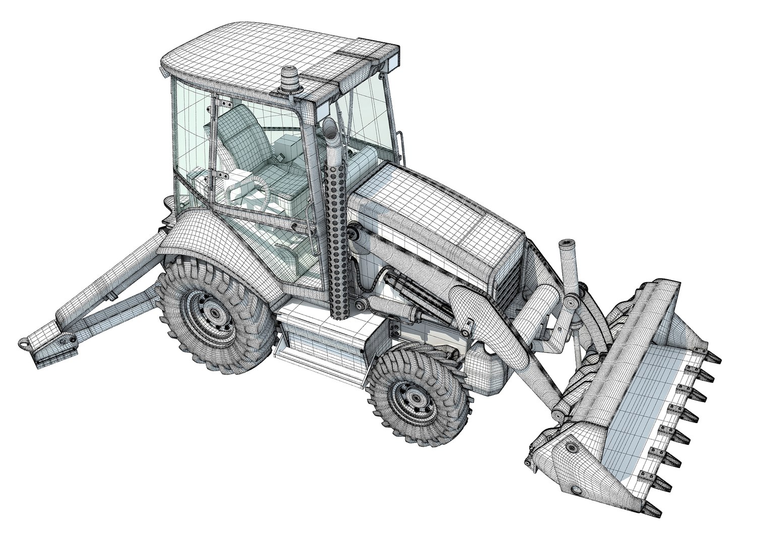 3D backhoe loader - TurboSquid 1398719
